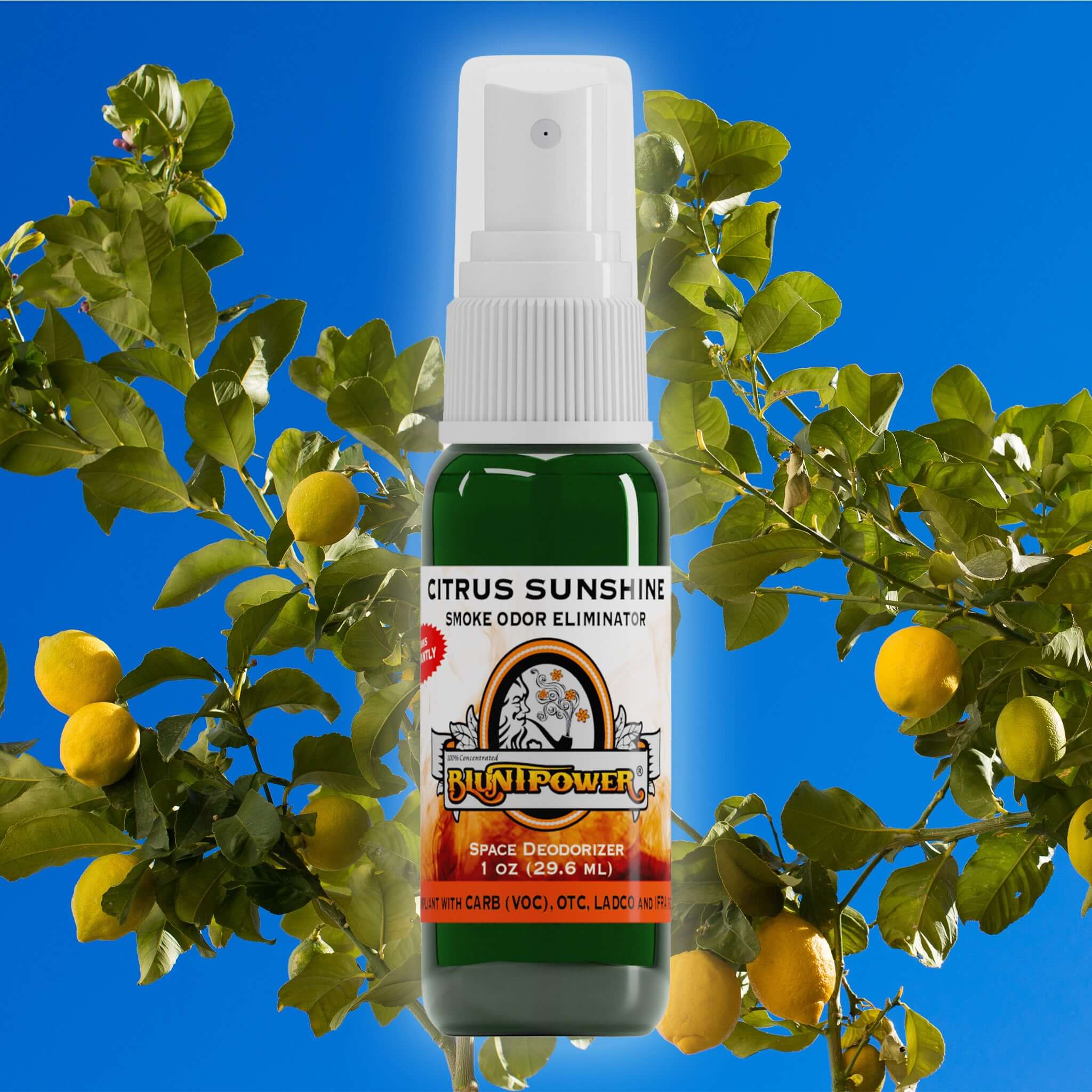 BluntPower Smoke Odor Eliminator - Citrus Sunshine Scent (1 fl. oz.)